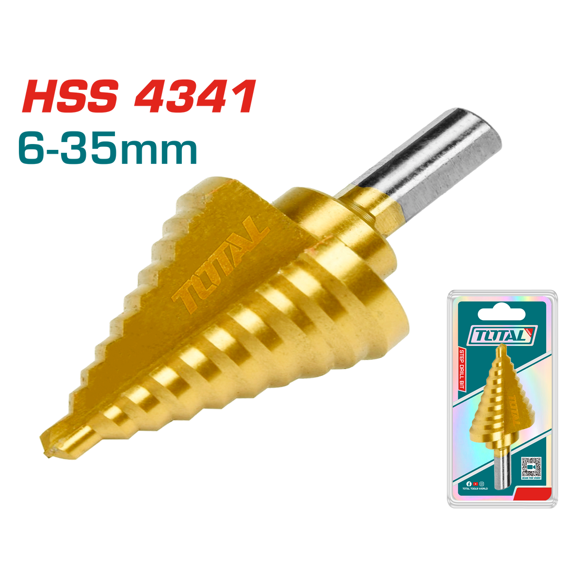 Step drill bit 6-35mm TAC7563501 – Total Tools Online