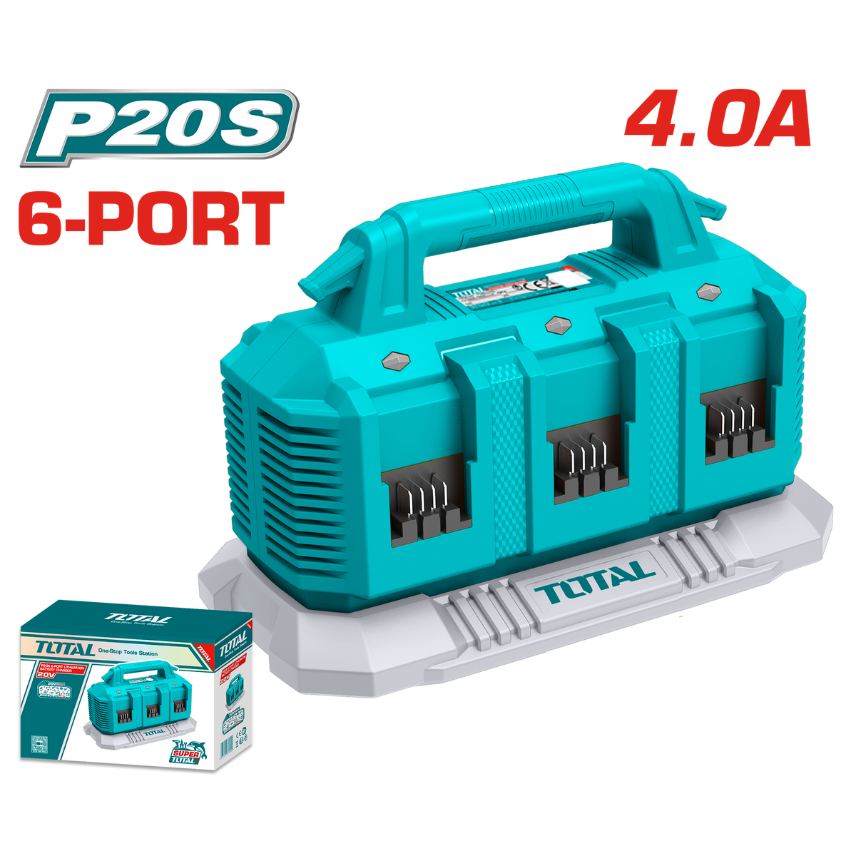 6 Port P20S battery charger TFCLI2064 – Total Tools Online