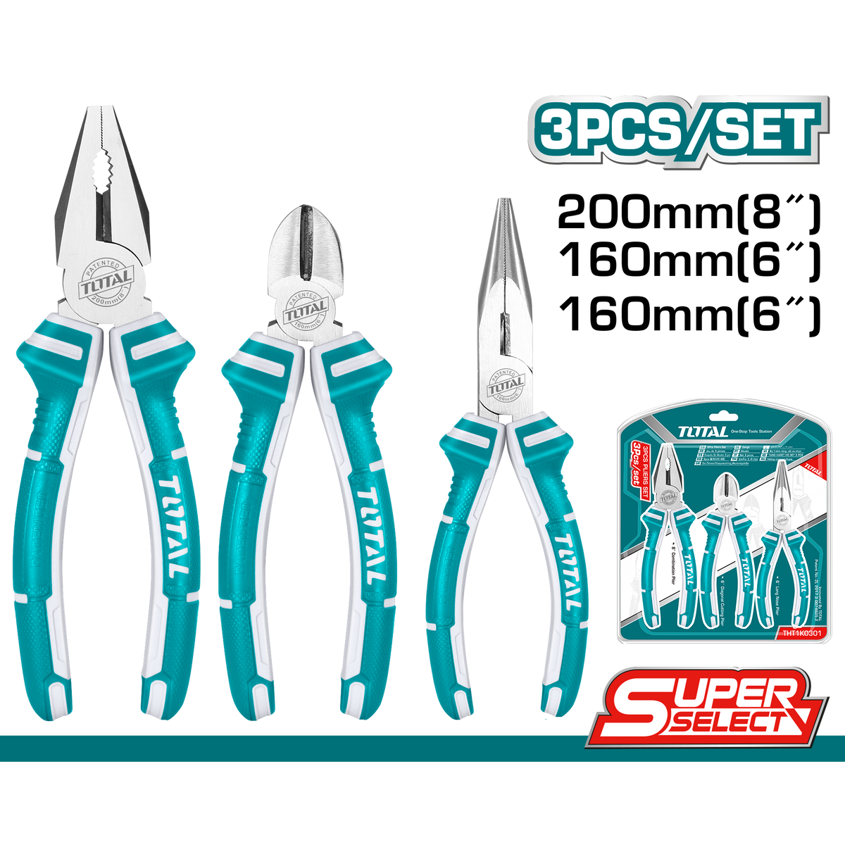 3pcs Pliers Set THT1K0301 – Total Tools Online
