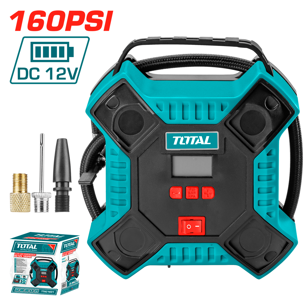 Auto Air Compressor 12v 160psi TTAC1601 – Total Tools Online