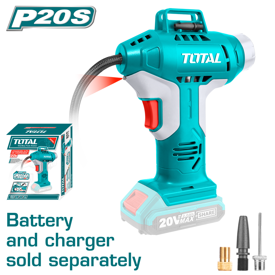 Lithium-ion auto air compressor ( TACLI2001 ) – Total Tools Online