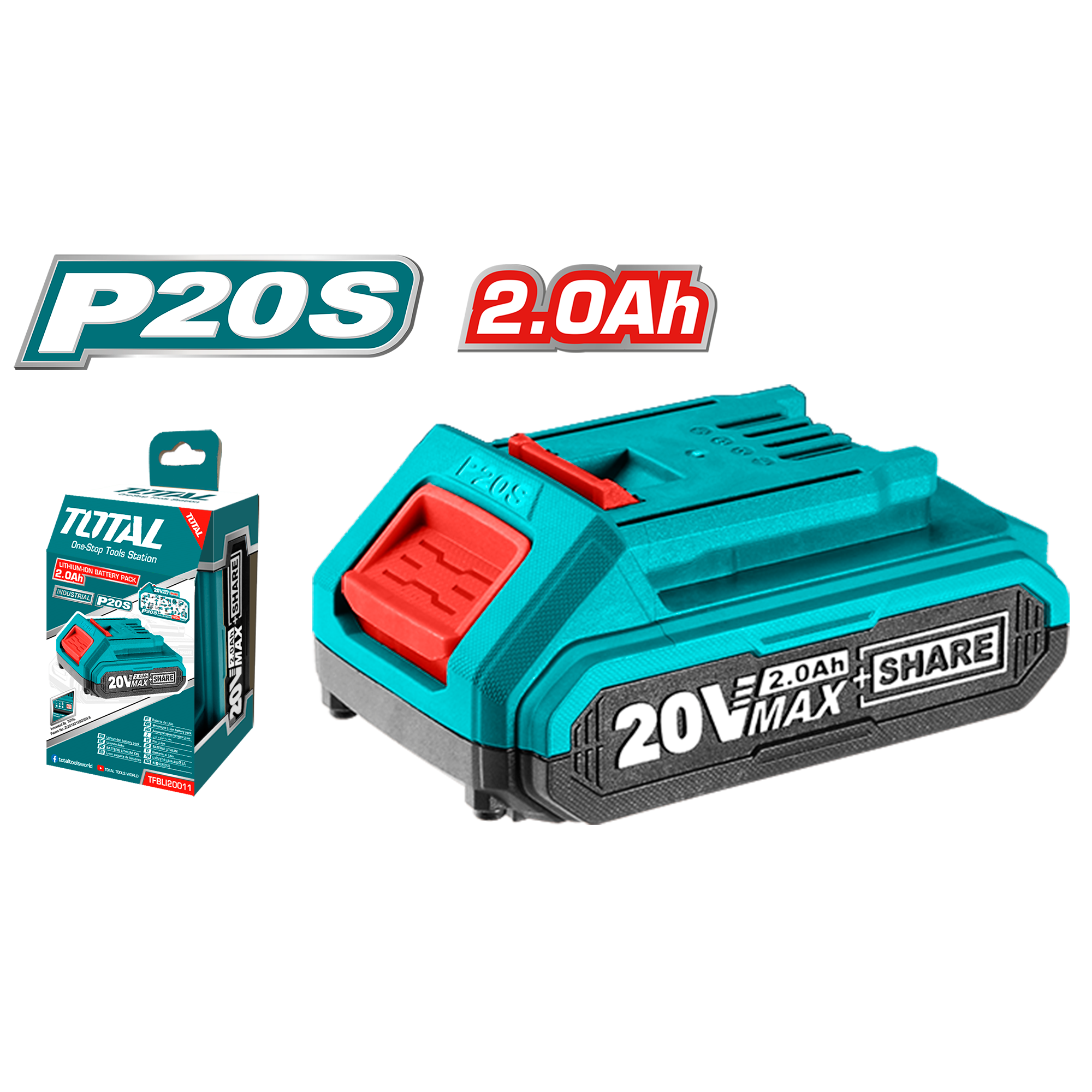 2.0Ah Lithium-ion Battery Pack TFBLI20011 – Total Tools Online